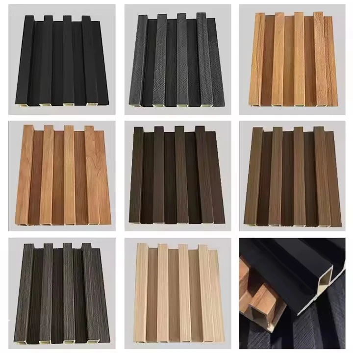 China WPC Co-Extrusion Wall Plastic Composite Slat Fluted Manufacturers ...